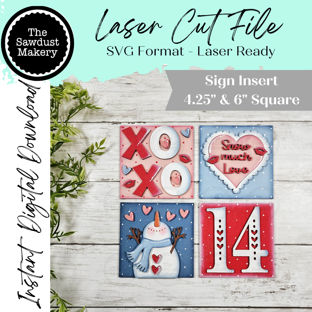 Valentine Snowman Winter Love Laser Cut File | Laser Cut File | Interc ...