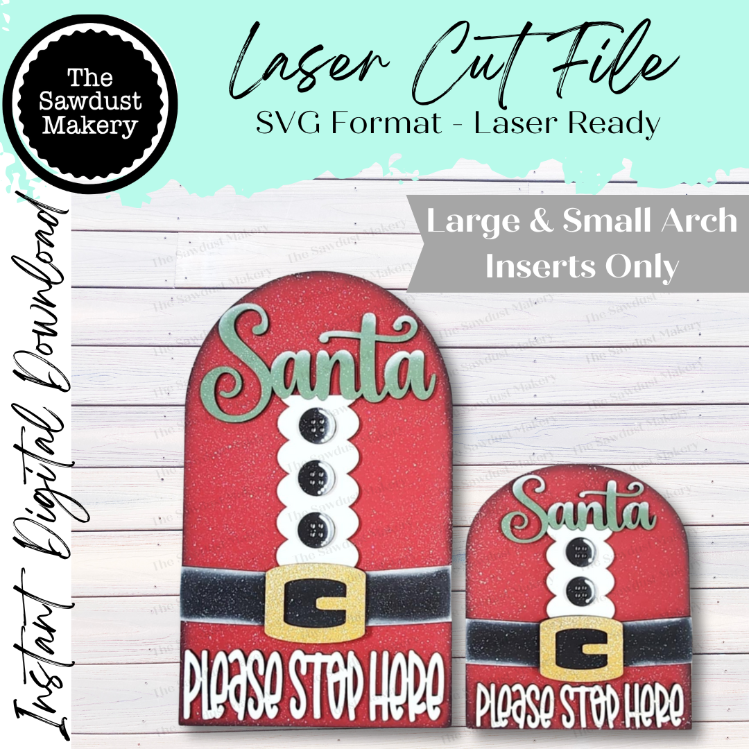 Interchangeable Large & Small Arched Boho Sign Insert | Santa Please S ...