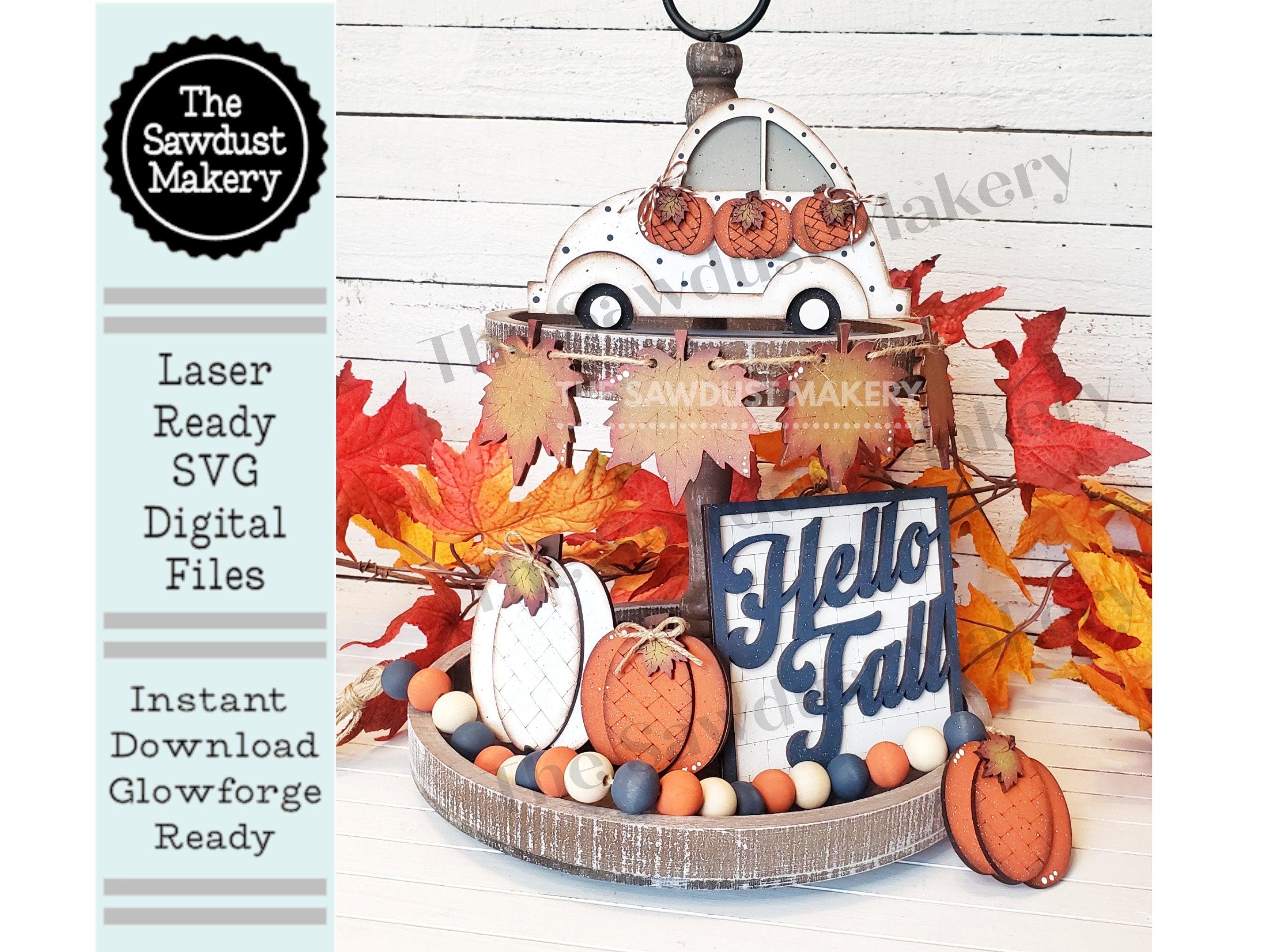 Hello Fall SVG File | Laser Cut File | Glowforge | Hello Fall | Pumpki ...
